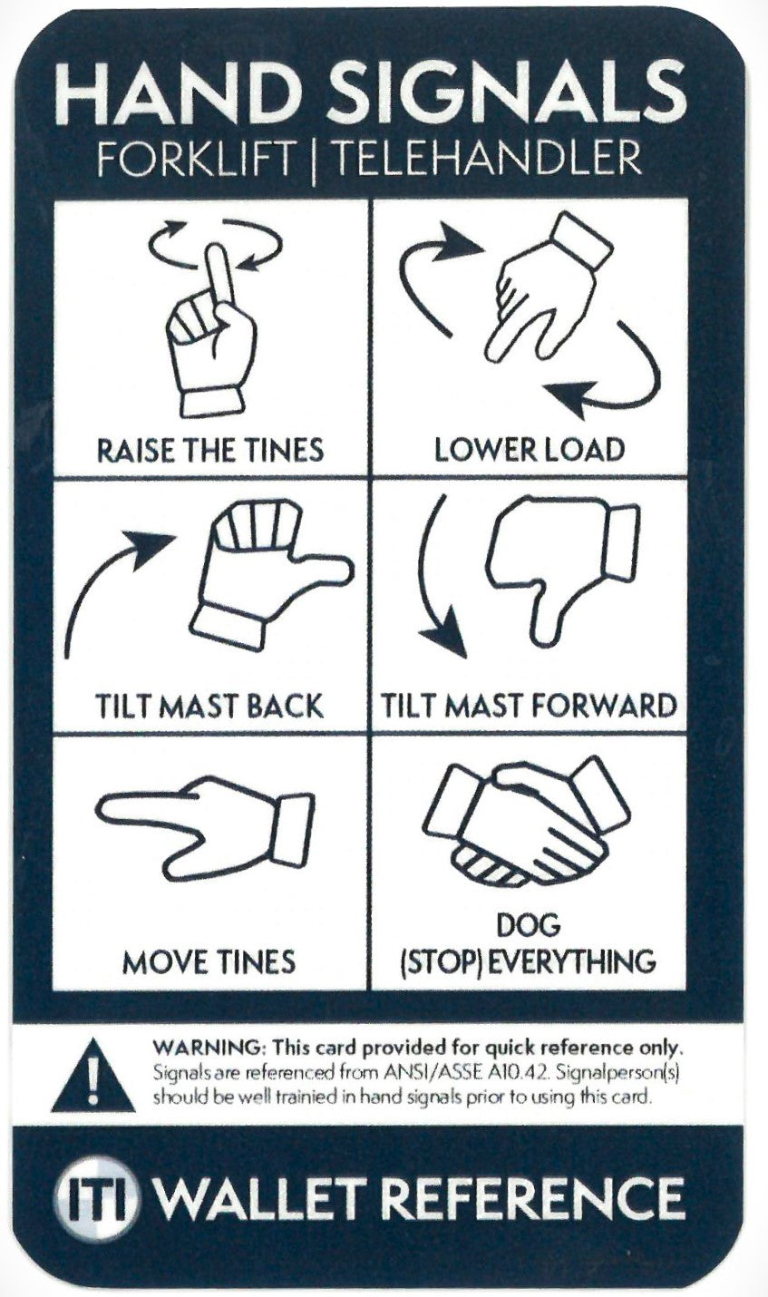 Forklift & Telehandler Hand Signals – ITI Bookstore