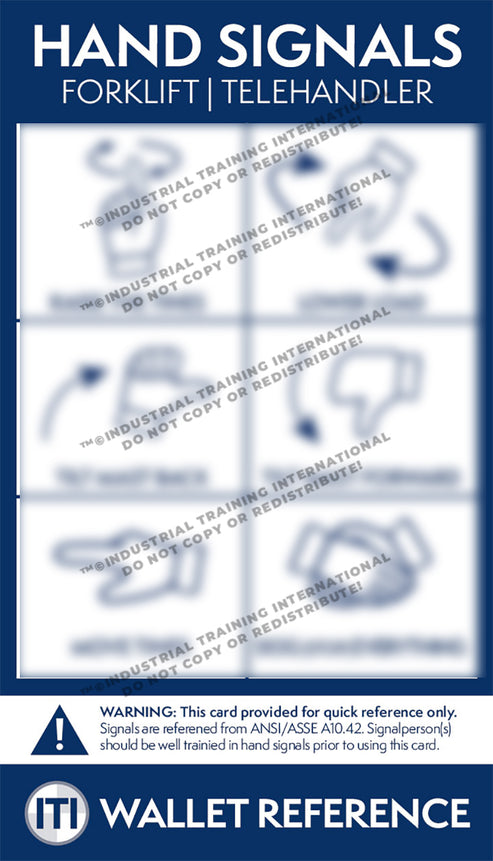 Forklift & Telehandler Hand Signals – ITI Bookstore