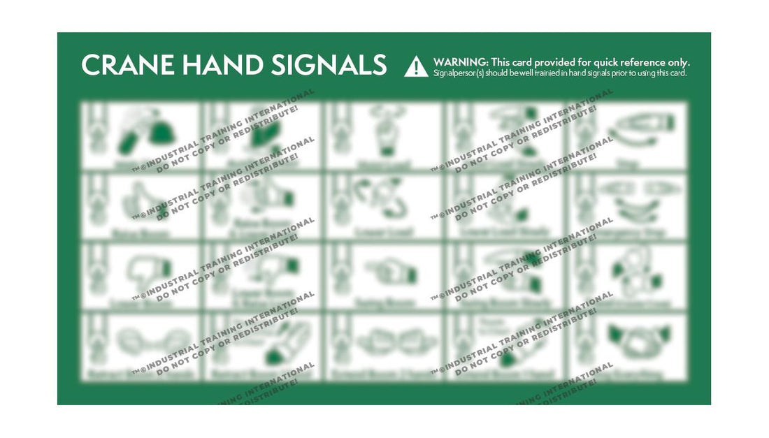 Crane Hand Signal Card (English & Spanish) – ITI Bookstore