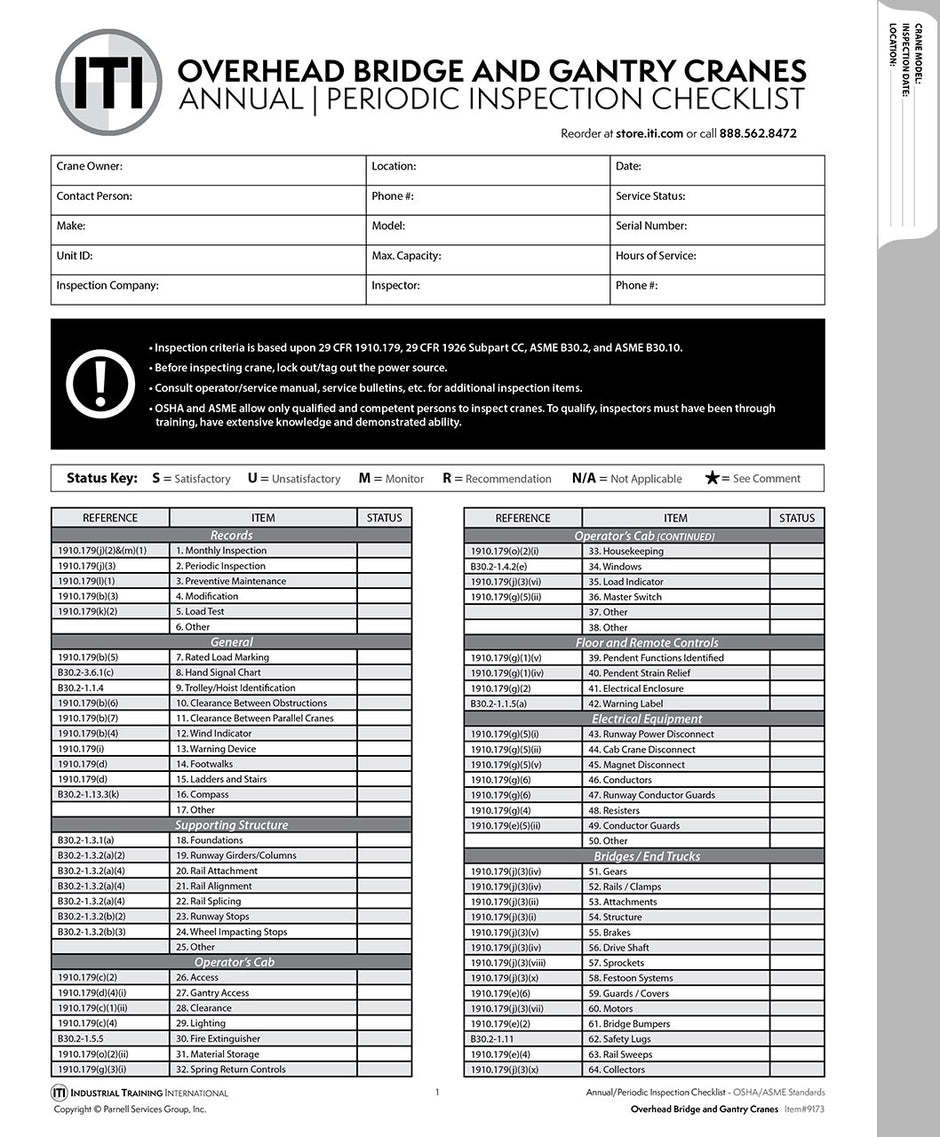 Inspection Forms – ITI Bookstore