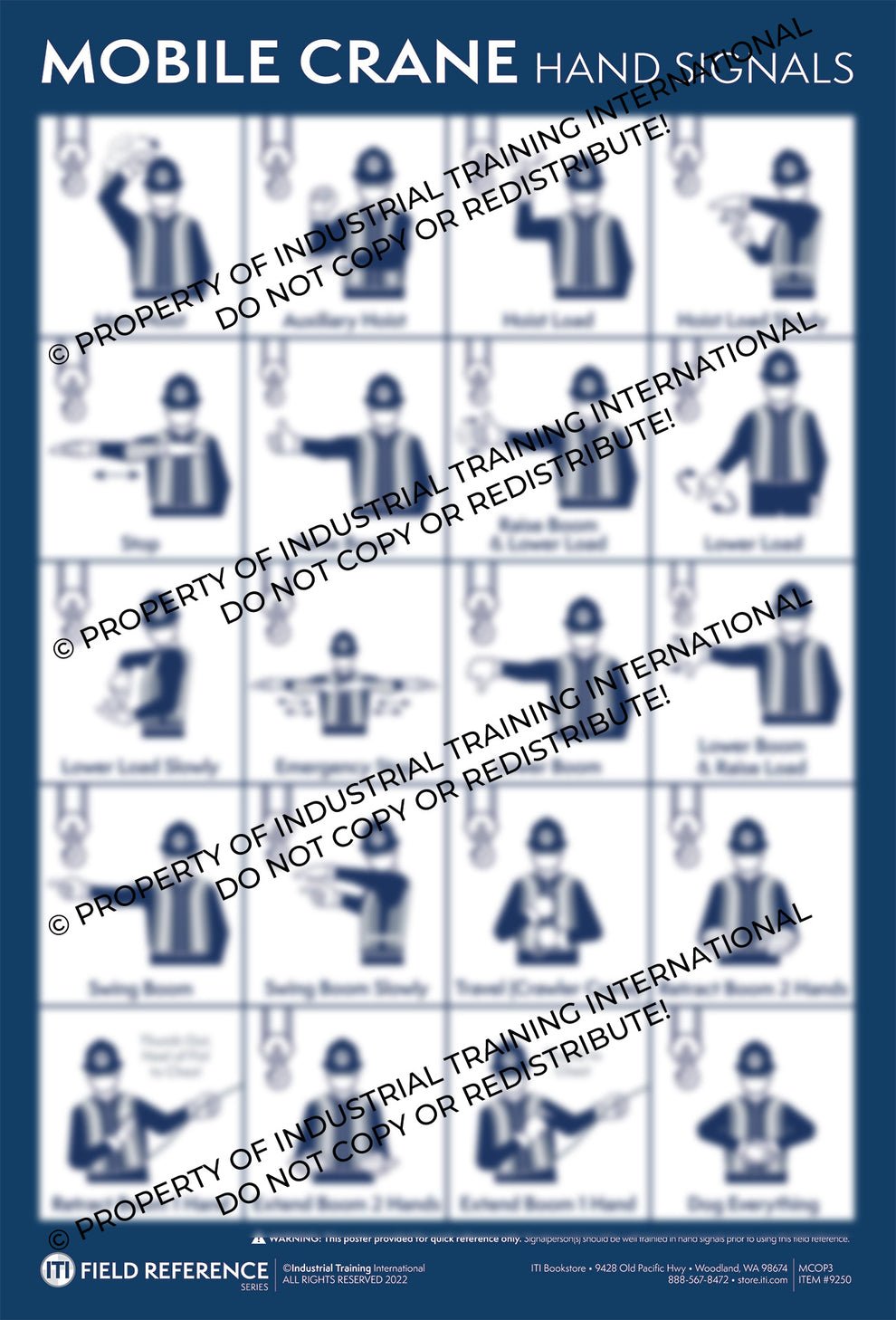 Mobile Crane Hand Signals (Poster) – ITI Bookstore