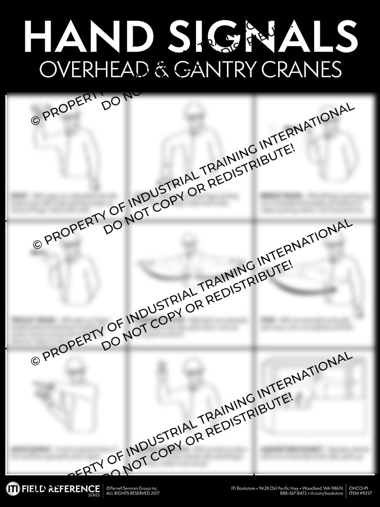 Overhead & Gantry Crane Hand Signals (Poster) – ITI Bookstore