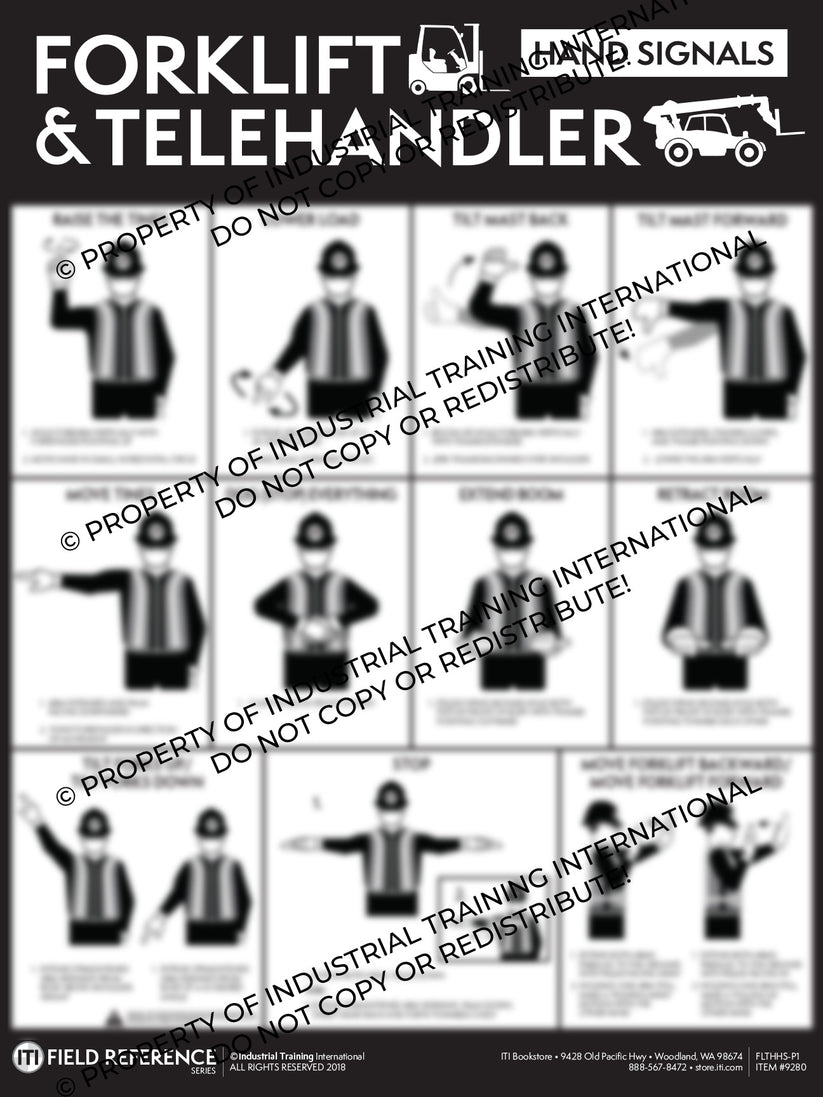 Forklift & Telehandler Hand Signal (Poster) – ITI Bookstore