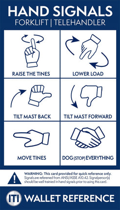 Forklift & Telehandler Hand Signals – ITI Bookstore