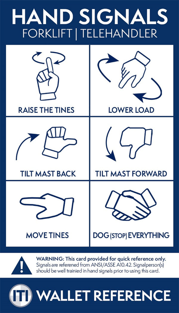 Forklift & Telehandler Hand Signals – ITI Bookstore