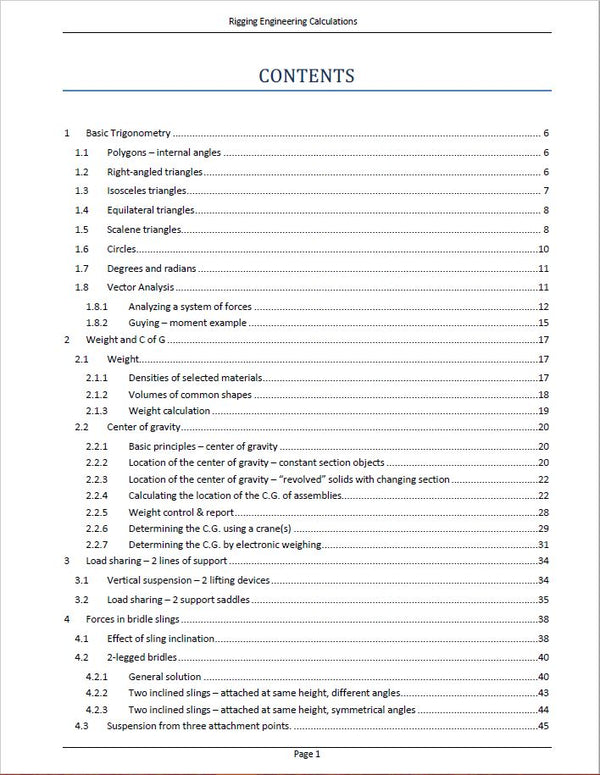Rigging Engineering Calculations – ITI Bookstore